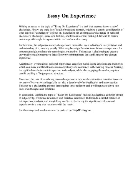 Experience Essay Topics.pdf