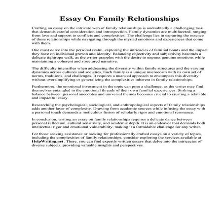 Essay On Family Relationships.pdf