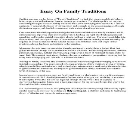 Essay On Family Traditions.pdf