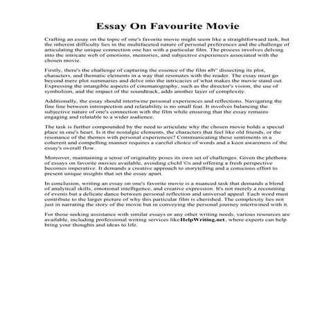 Essay On Favourite Movie.pdf