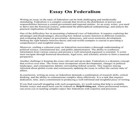 Essay On Federalism.pdf