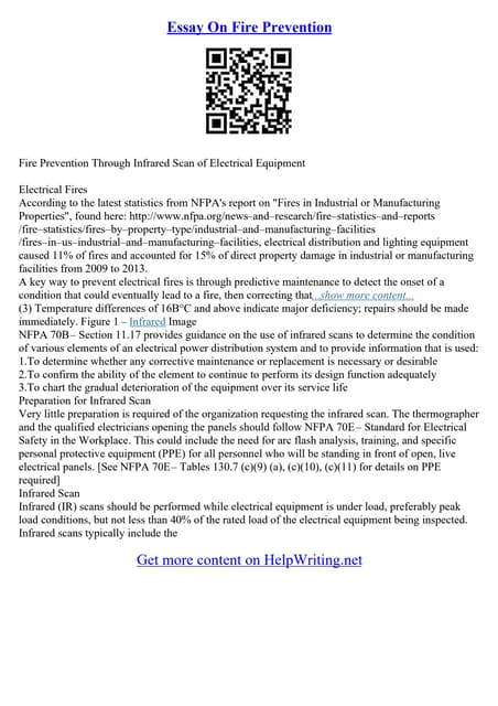 Fire Safety Essay | PDF | Home Security | Home & Garden