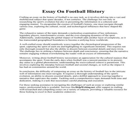 Essay On Football History.pdf