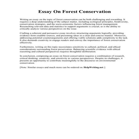 Essay On Forest Conservation.pdf