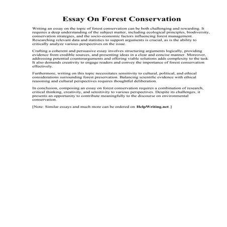 Essay On Forest Conservation.pdf