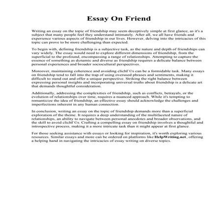 Essay On Friend.pdf