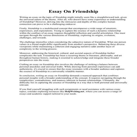 Essay On Friendship.pdf