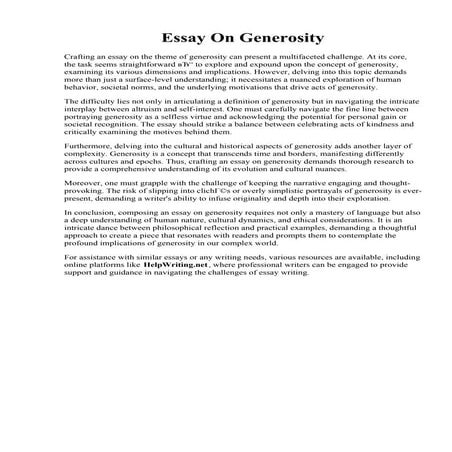 Essay On Generosity.pdf