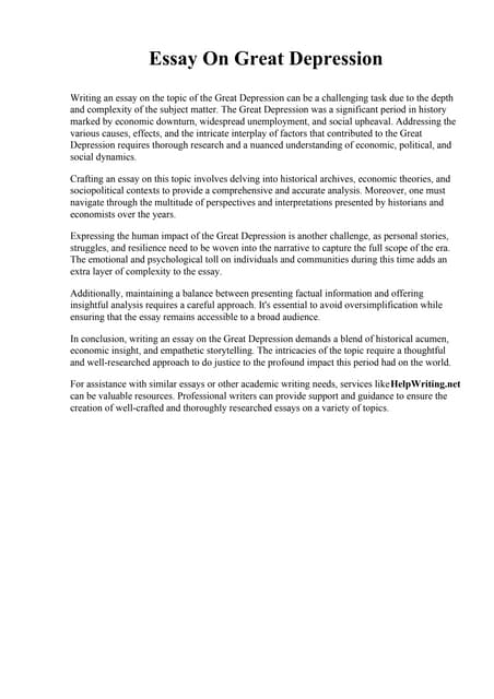 Essay About The Great Depression.pdf