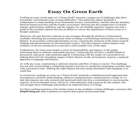 Essay On Green Earth.pdf