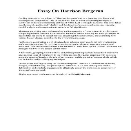 Essay On Harrison Bergeron.pdf