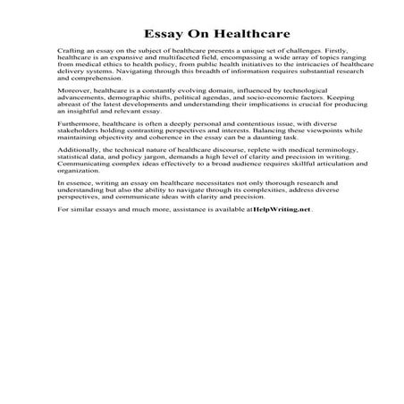Essay On Healthcare.pdf