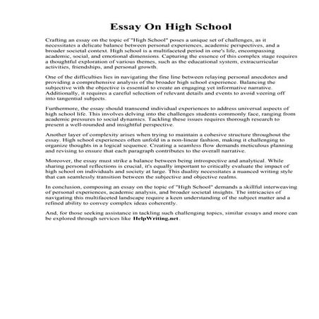 Essay On High School.pdf
