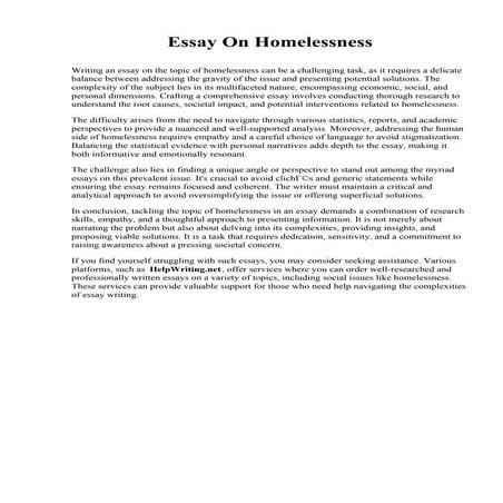 Essay On Homelessness.pdf