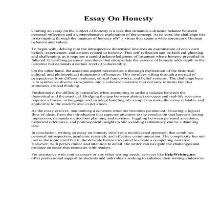 Essay On Honesty.pdf