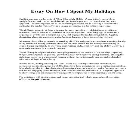 Essay On How I Spent My Holidays.pdf
