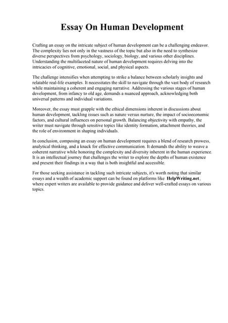 Human Development Essay.pdf