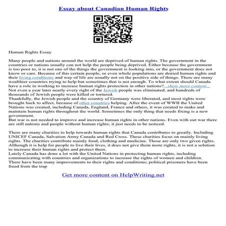 Essay On Human Rights | PDF