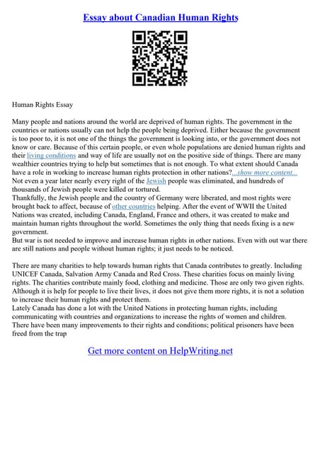 Human Rights Essay Writing | PDF