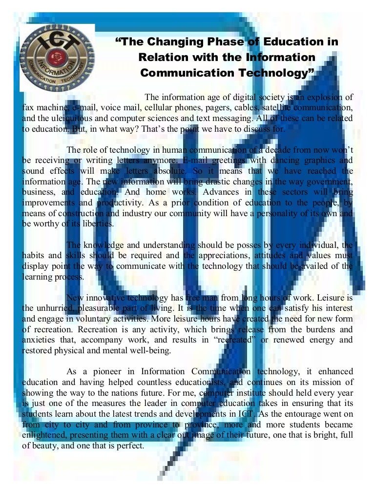 ROVIN_Essay On Ict