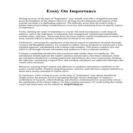 Essay On Importance.pdf