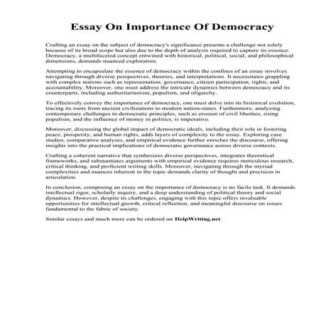 Essay On Importance Of Democracy.pdf