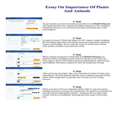 Essay On Importance Of Plants And Animals | PDF