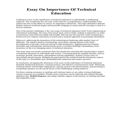 Essay On Importance Of Technical Education.pdf