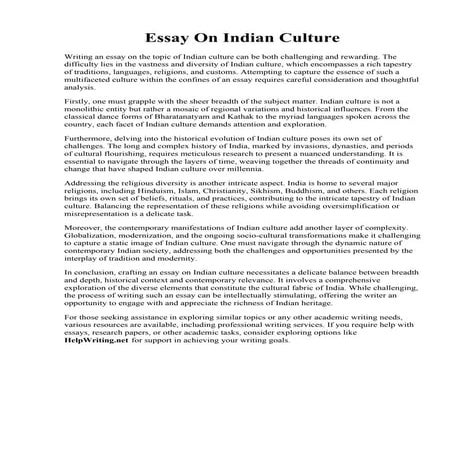 Essay On Indian Culture.pdf