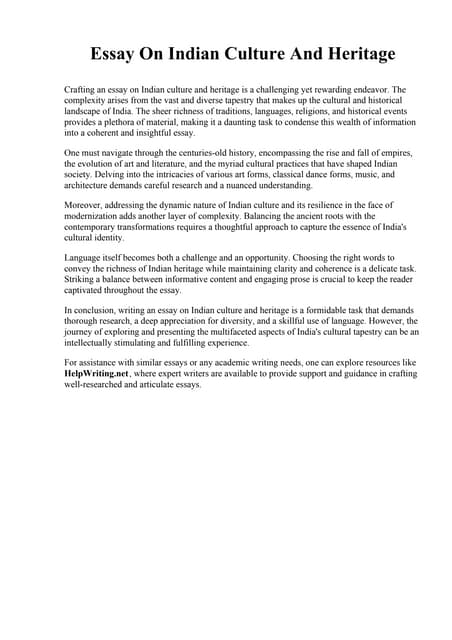Short Essay On Indian Culture.pdf