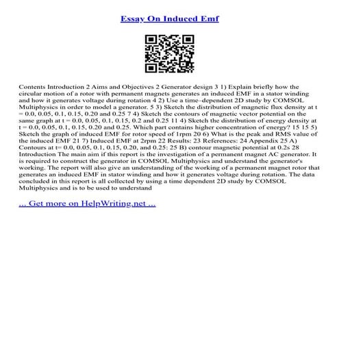 Essay On Induced Emf | PDF