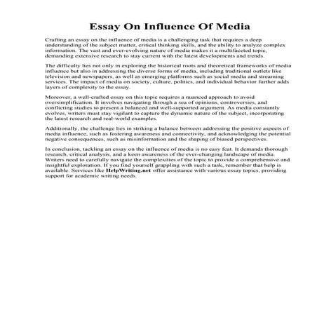 Essay On Influence Of Media. 005 Largepreview Essay Example On Impact ...