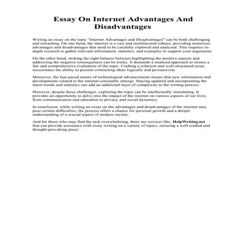 Essay On Internet Advantages And Disadvantages.pdf