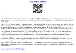 English 1102- Research Presentation-(John Steinbeck)- by Eula Smith | PPT