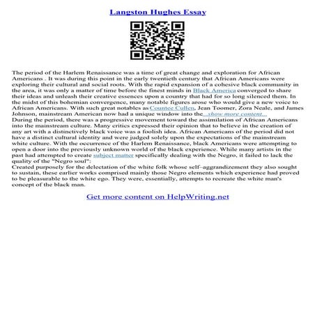 Langston Hughes Silhouette | PDF