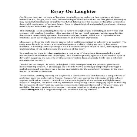 Essay On Laughter.pdf