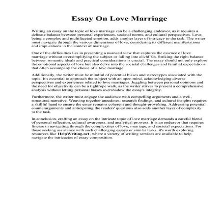 Essay On Love Marriage.pdf