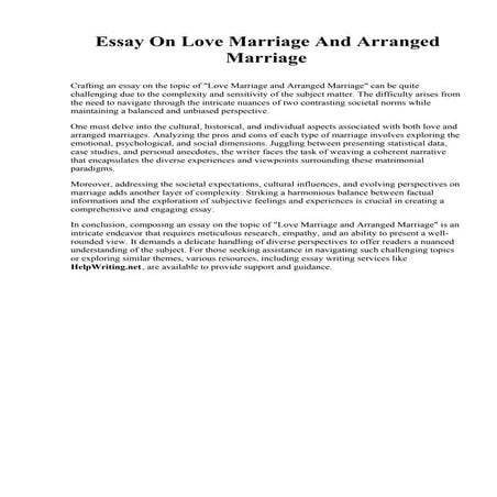 Essay On Love Marriage And Arranged Marriage.pdf