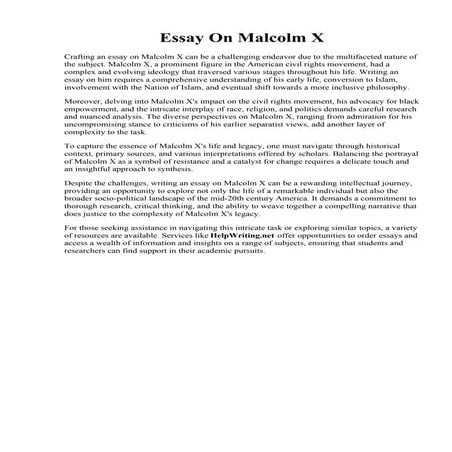 Essay On Malcolm X. Malcolm x learning to read rhetorical analysis. Rhetorical Analysis ... | PDF