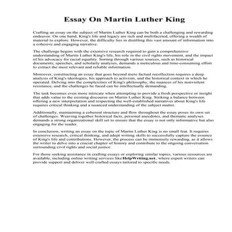 Martin Luther King Jr Conclusion Essay.pdf