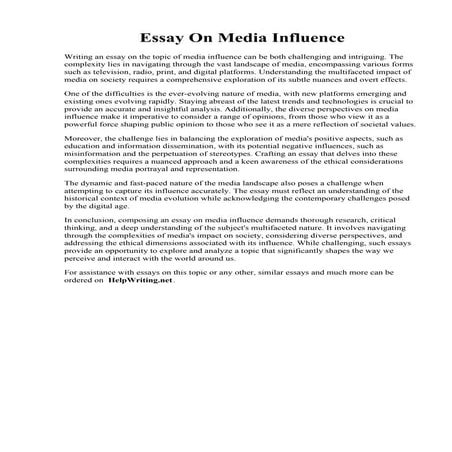 Essay On Media Influence.pdf