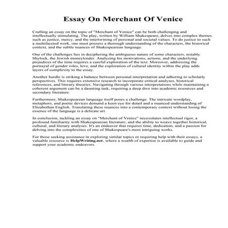 Essay On Merchant Of Venice.pdf