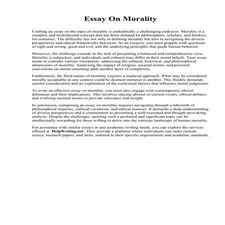 Essay On Morality.pdf
