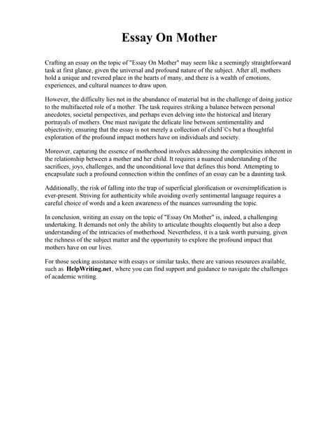 Essay On Mothers.pdf