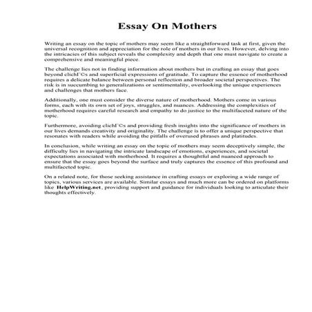 Essay On Mothers.pdf