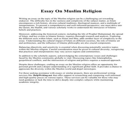 Essay On Muslim Religion.pdf