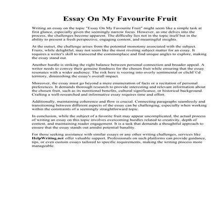 Essay On My Favourite Fruit.pdf