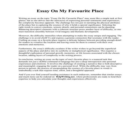 Essay On My Favourite Place.pdf