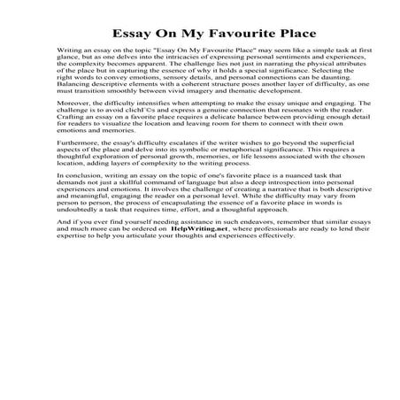 Memorable Experience Essay | PDF