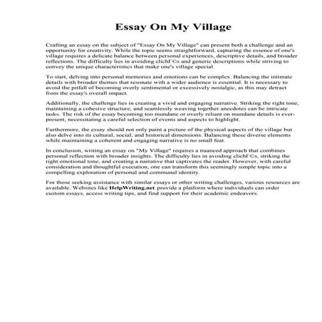 Essay On My Village.pdf